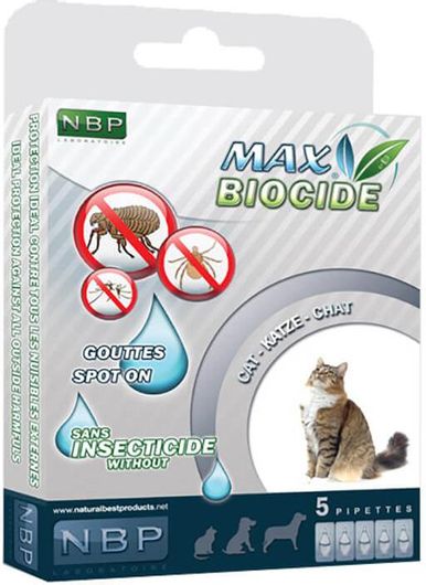 Αντιπαρασιτικές Αμπούλες Γάτας Nbp Products Max Biocide 5τμχ | SHOPFLIX.gr