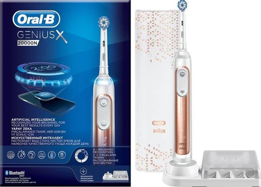 Ηλεκτρική Οδοντόβουρτσα Oral B Genius X 20000n Rose Gold | SHOPFLIX.gr