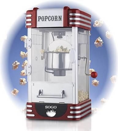Sogo Συσκευή Popcorn xxl Πόπ Κόρν 310W Retro Old Fashioned Pop Corn ...