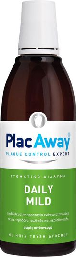 Στοματικό Διάλυμα PlacAway Daily Mild με Ήπια Γεύση Δυόσμου Καθημερινής ...