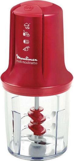 Πολυκόπτης Multi Moulinex Moulinette 500W με Δοχείο 500ml Κόκκινο ...