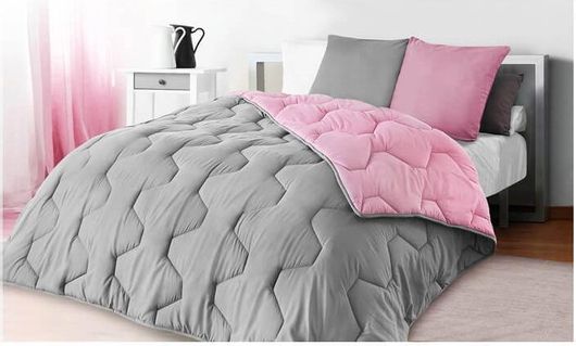 Σετ Πάπλωμα Διπλής Όψης Υπέρδιπλο 220 x 240 cm με 2 Μαξιλάρια Χρώματος ...