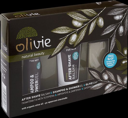 Ανδρικό Σετ Περιποίησης Olivie με After Shave Σαμπουάν & Showergel ...