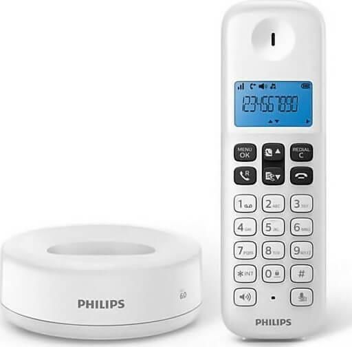 Ασύρματο Τηλέφωνο Philips D161 Λευκό | SHOPFLIX.gr