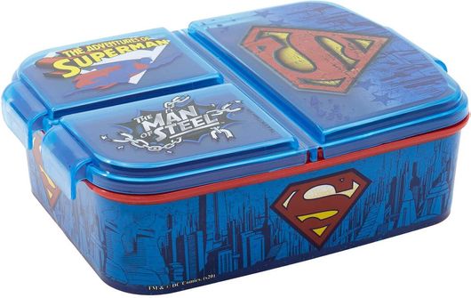 Δοχείο Φαγητού Multi Compartment Sandwich Box Superman Symbol | SHOPFLIX.gr