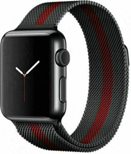 Λουράκι Milanese Loop Red Stripe για Apple Watch 42/44/45mm | SHOPFLIX.gr