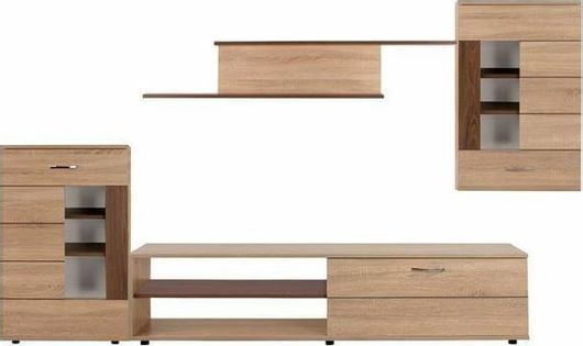 Σύνθετο Σαλονιού Homemarkt Amalfi Sonoma 160x35.5x180cm Καρυδί ...