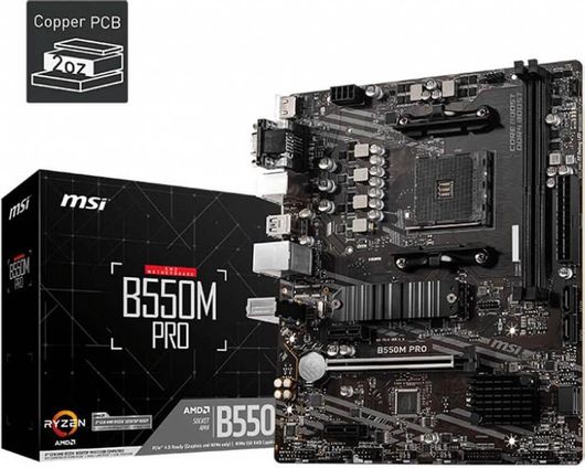 Μητρική Κάρτα MSI B550M PRO Micro ATX με AMD AM4 Socket | SHOPFLIX.gr