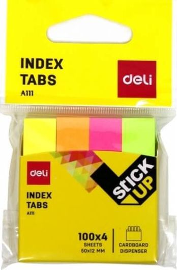Αυτοκόλλητοι Σελιδοδείκτες Deli Stick UpΧάρτινοι 4x100 Φύλλα | SHOPFLIX.gr