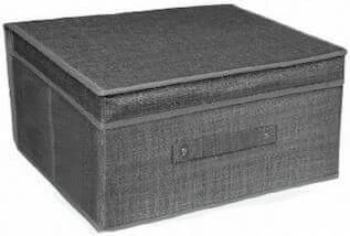 Κουτί Αποθήκευσης For Home Υφασμάτινο 70x40x30cm Γκρι | SHOPFLIX.gr