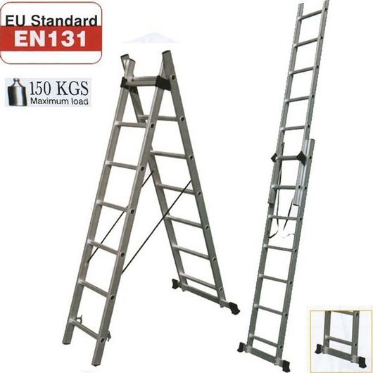 Σκάλα Αλουμινίου Bulle SS7 Διπλή με 2x7 Σκαλιά | SHOPFLIX.gr