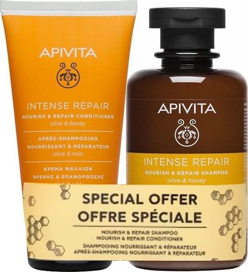Σετ Περιποίησης Μαλλιών Apivita Intense Repair με Σαμπουάν 2τμχ ...