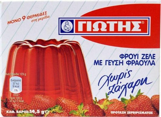 Έτοιμο Μείγμα για Φρουί Ζελέ Φράουλα Γιώτης Χωρίς Ζάχαρη 14.5gr ...