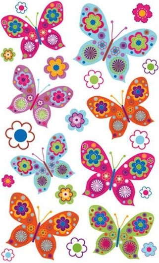 Αυτοκόλλητα Bsb Απλά Coloured Butterflies με 15 Φύλλα | SHOPFLIX.gr Αυτοκόλλητα Bsb Απλά Coloured Butterflies με 15 Φύλλα | SHOPFLIX.gr
