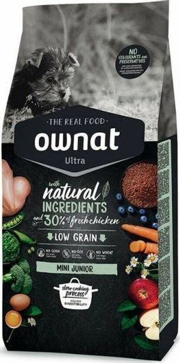 Ξηρά Τροφή Ownat Ultra Low Grain MIni για Κουτάβια Μικρόσωμων Φυλών με ...