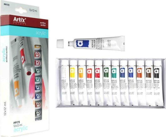 Ακρυλικά Χρώματα Artix Acrylic 12ml 12τμχ | SHOPFLIX.gr