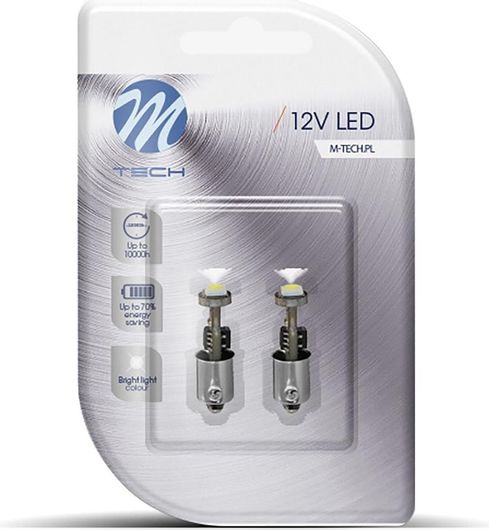 Λάμπες Αυτοκινήτου & Μοτοσυκλέτας M-Tech BA9S / T4W Canbus LED 12V 0 ...