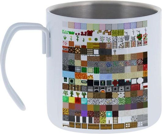Gaming Κούπα Koupakoupa Minecraft blocks Μέταλλο 400ml | SHOPFLIX.gr