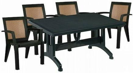 Σετ Τραπεζαρίας Εξωτερικού Χώρου Homemarkt HM10579.05 5τμχ Κυπαρισσί ...