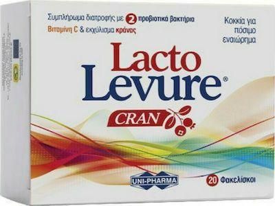 Uni-Pharma Lacto Levure Cran Προβιοτικά 20 Φακελίσκοι | SHOPFLIX.gr