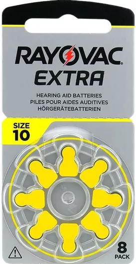 Μπαταρίες Ακουστικών Βαρηκοΐας Rayovac Extra Advanced 10 1.45V Σετ 8τμχ ...