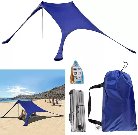 Σκιαστρο Παραλιας Summertiempo 622970 Ελαστικο 210X210cm Μπλε | SHOPFLIX.gr