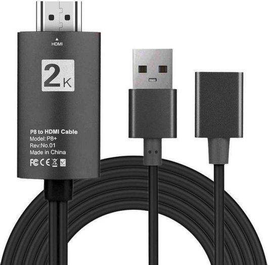 Καλώδιο Powertech CAB-H080 HDMI 1.3 HDMI male σε USB-A female 1m Μαύρο ...