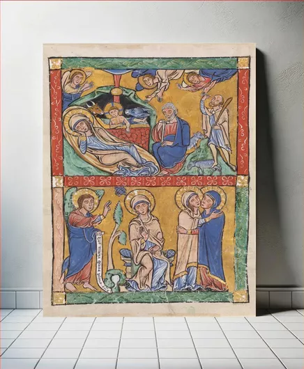 Πίνακας Four New Testament Scenes: The Annunciation and the Visitation ...