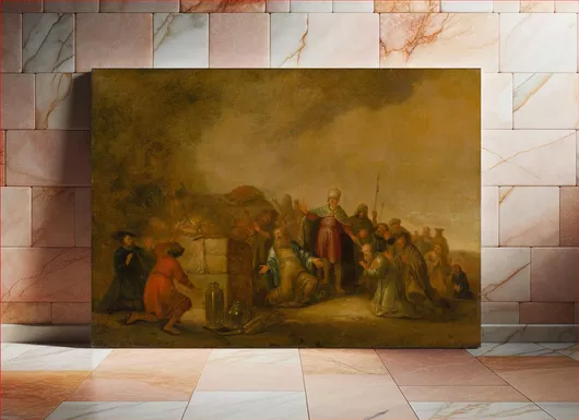 Πίνακας The sacrifice of elias on mount carmel, Jacob Willemsz ...