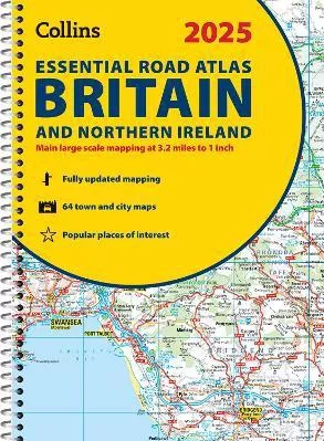 2025 Collins Essential Road Atlas Britain and Northern Ireland: A4 ...