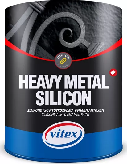 Χρώμα Μετάλλου Vitex Heavy Metal Silicon 750ml Γυαλιστερό RAL 8002 ...