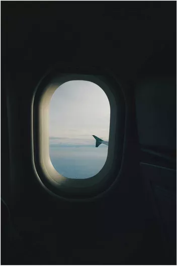 Πίνακας View from the Airplane Window Θέα από το παράθυρο του ...