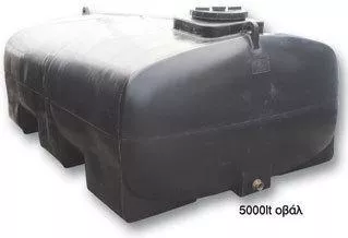 Δεξαμενή Νερού / Πετρελαίου Bakoplast Πλαστική Κυλινδρική Οριζόντια 5000lt Μαύρη | SHOPFLIX.gr