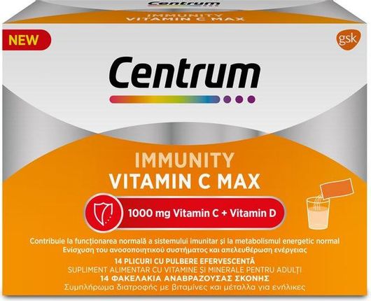Centrum Immunity Vitamin C Max 1000mg 14 Φακελίσκοι | SHOPFLIX.gr