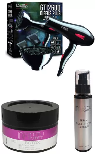 Id Italian Professional Hair Dryer, Infinity Care Hair Botox Mask 250ml ...