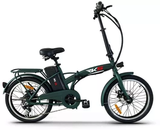 RKS MX25 20" Green Folding Electric City Bike with 6 Speeds and Disc ...