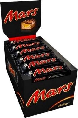 Σοκολάτα Γάλακτος Mars 51gr 24τμχ | SHOPFLIX.gr