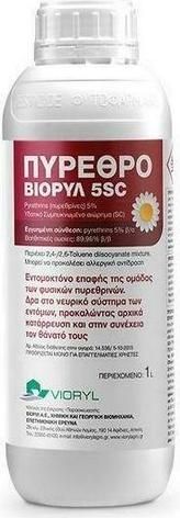 Εντομοκτόνο Vioryl Πύρεθρο 5SC Βιολογικό 1lt | SHOPFLIX.gr
