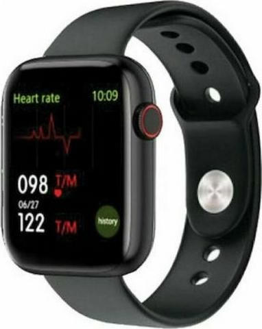 Smartwatch T500 με Παλμογράφο Μαύρο | SHOPFLIX.gr