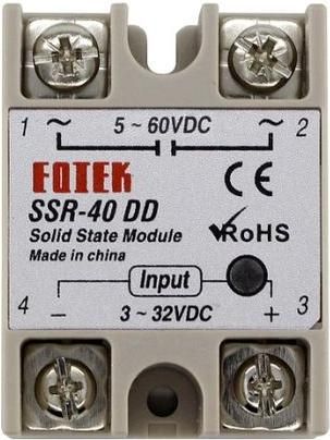 Ρελέ Solid State DC Input 3-32V Output 5-200V 40A SSR-40DD | SHOPFLIX.gr
