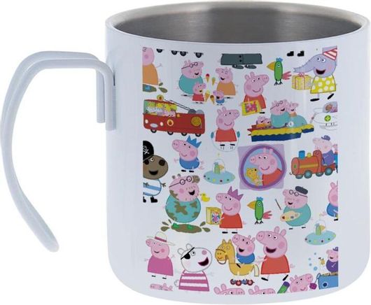 Κούπα Peppa Pig Characters Ανοξείδωτη Διπλού Τοιχώματος 400ml | SHOPFLIX.gr