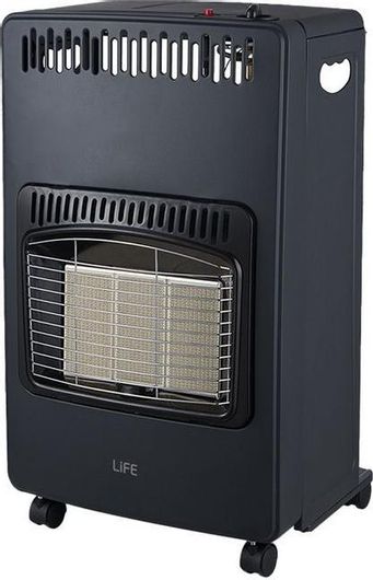 Σόμπα Υγραερίου Life Blue Flame Κεραμική 4200W 42x43x75cm Γκρι ...