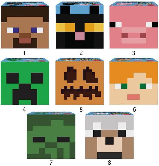 Action Figure Mattel Minecraft Mini Mob Head 1τμχ Διάφορα Σχέδια ...