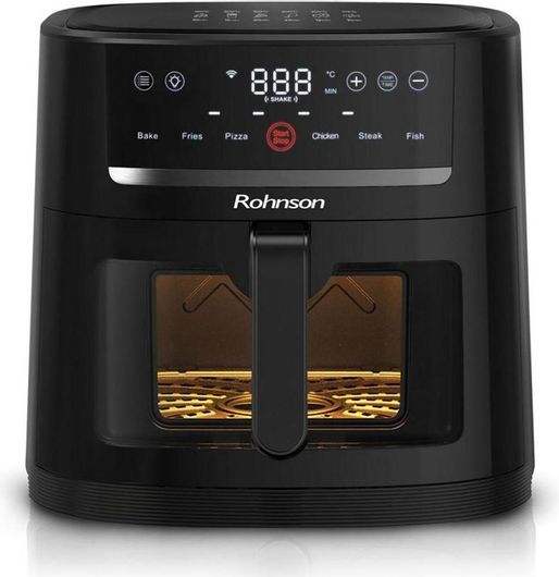 Φριτέζα Αέρος Rohnson R-2804 με Διπλό Αποσπώμενο Κάδο 6lt Μαύρο | SHOPFLIX.gr