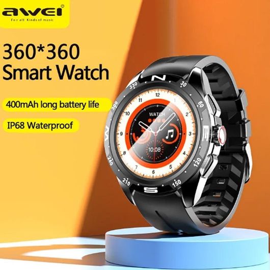 Smartwatch Awei H22 με Παλμογράφο Μαύρο | SHOPFLIX.gr