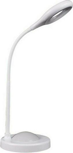 Spot Light Φωτιστικό Γραφείου LED με Εύκαμπτο Βραχίονα σε Λευκό Χρώμα ...