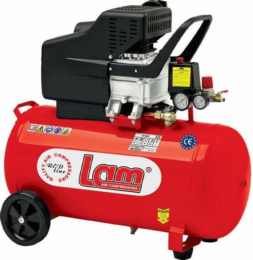 Κομπρεσέρ Αέρος Lam LR 50 / 2.5 Μονοφασικό με Ισχύ 2.5hp & Αεροφυλάκιο ...
