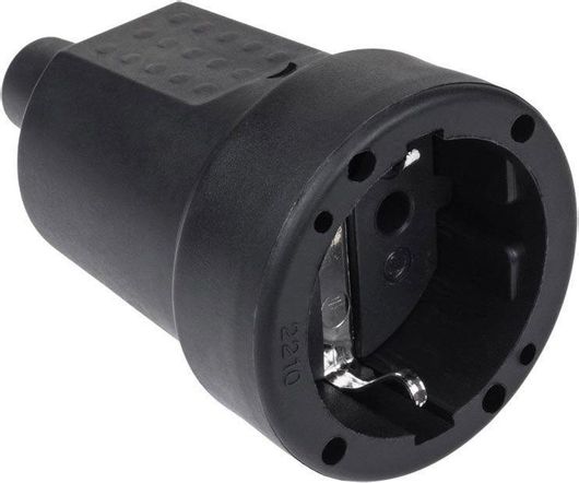 Σούκο Φις Θηλυκό 16A / 250V Μαύρο | SHOPFLIX.gr