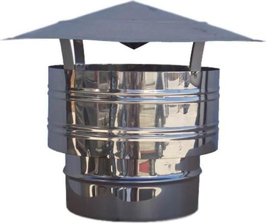 Καπέλο Καμινάδας Inox Shell Αντιανεμικό inox Φ80mm | SHOPFLIX.gr