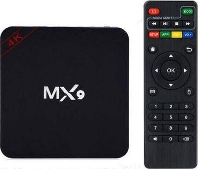 TV Box MX9 4K UHD με WiFi USB 2.0 4GB RAM / 64GB με Λειτουργικό Android ...